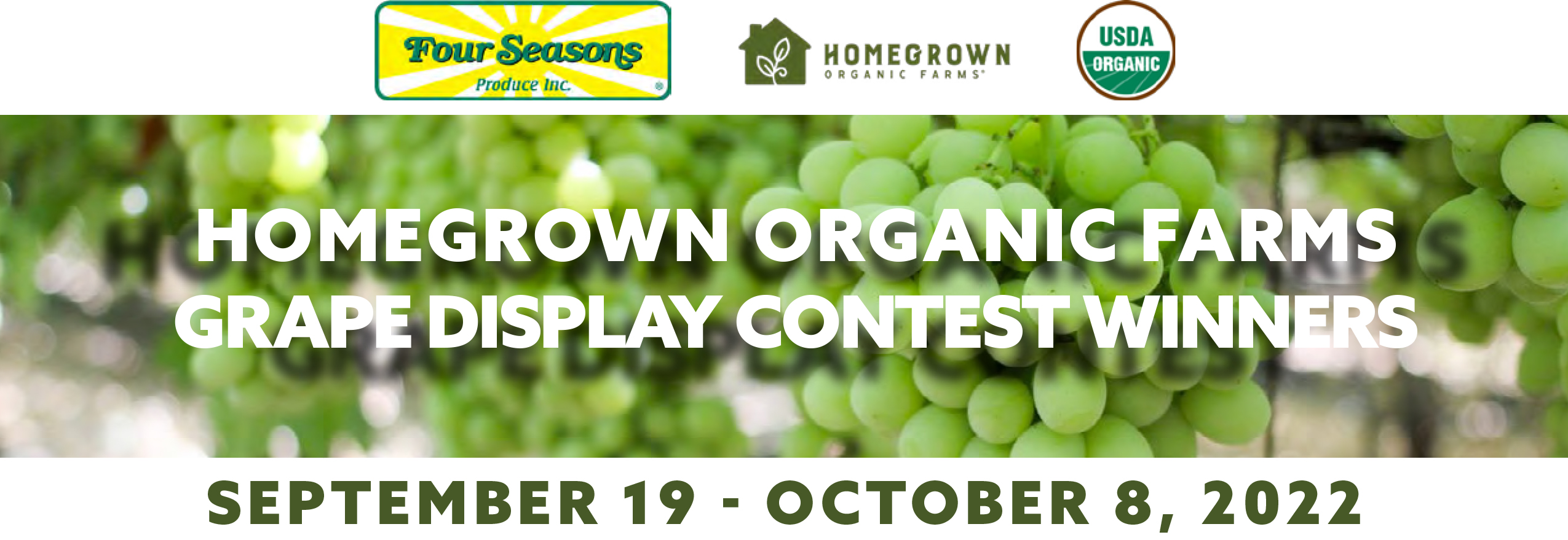 2022 Homegrown Organic Farms Grape Display Contest Winners - Four Seasons